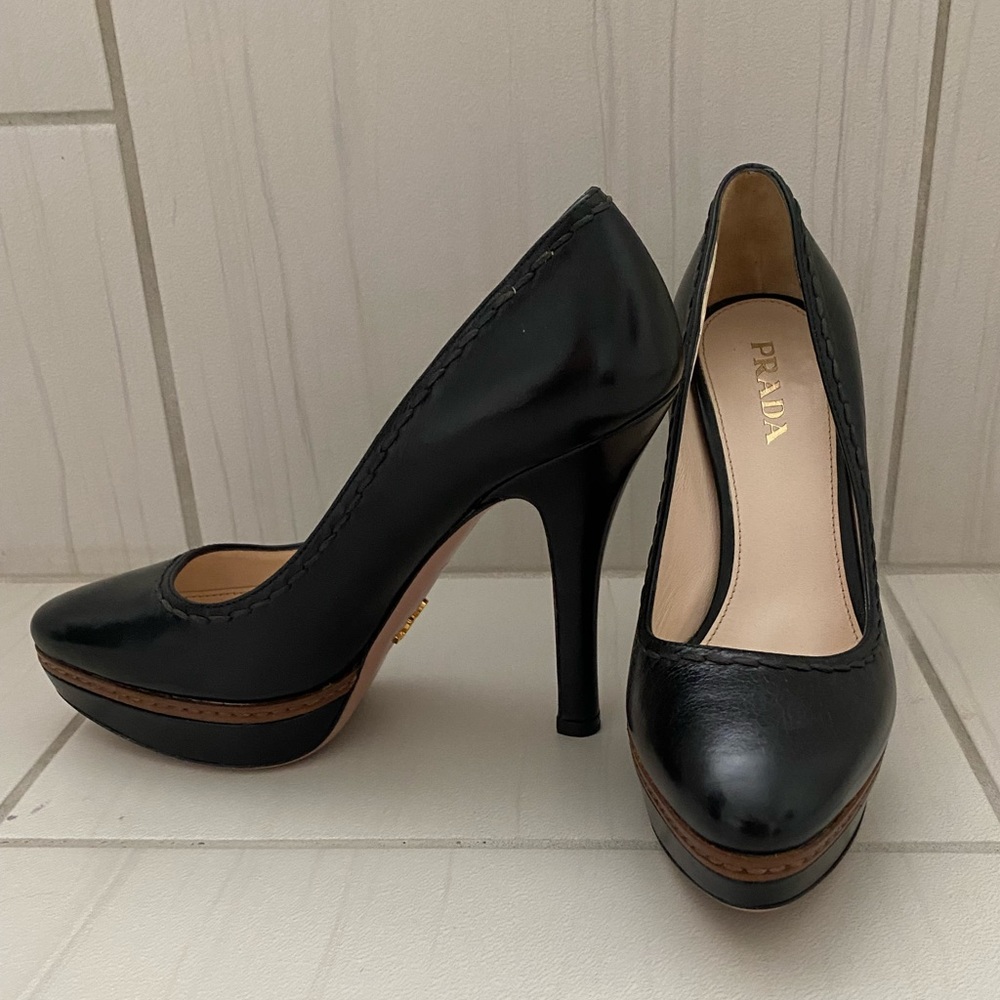 Authentic Prada Platform Pumps - Gem